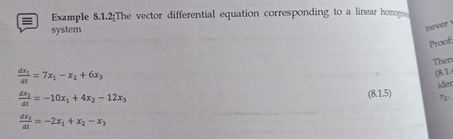 Solved Example 8.1.2:The vector differential equation | Chegg.com