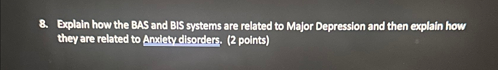 Solved Explain how the BAS and BIS systems are related to | Chegg.com