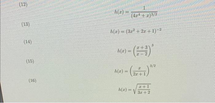 Solved Decomposition For each of the following functions, | Chegg.com