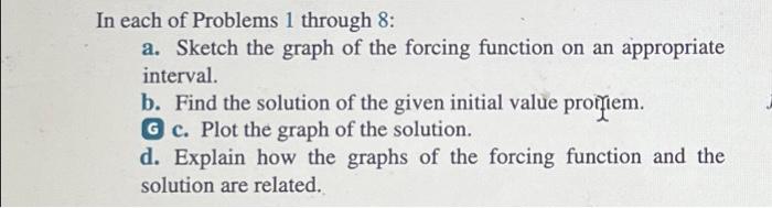 Solved In each of Problems 1 through 8 : a. Sketch the graph | Chegg.com