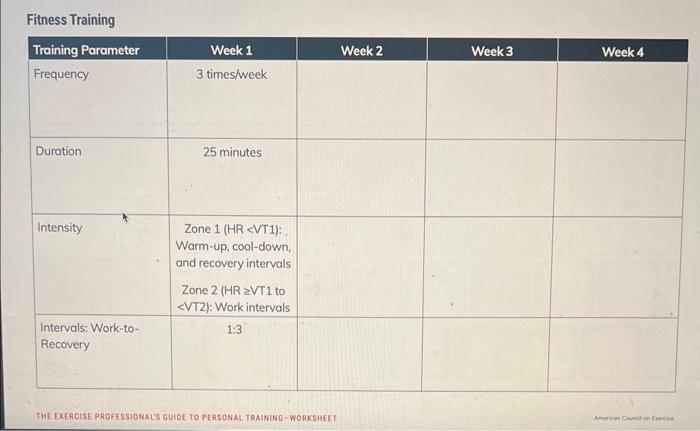 Base Training Fitness Training THE EXERCISE | Chegg.com