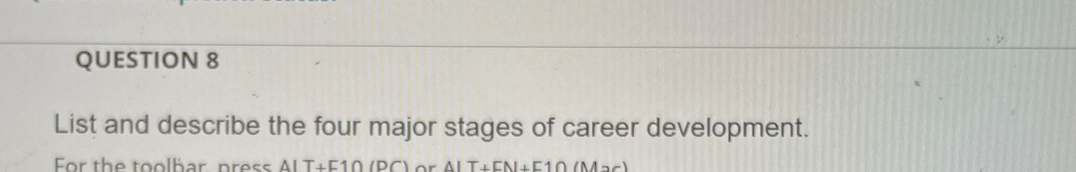 Solved List and describe the four major stages of career | Chegg.com