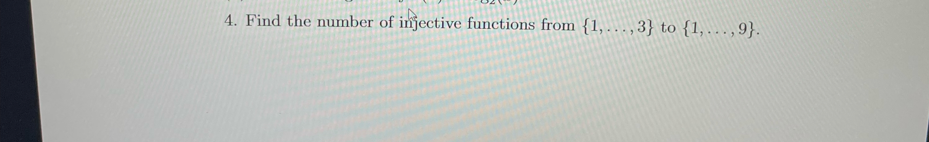 Solved Find the number of injective functions from | Chegg.com