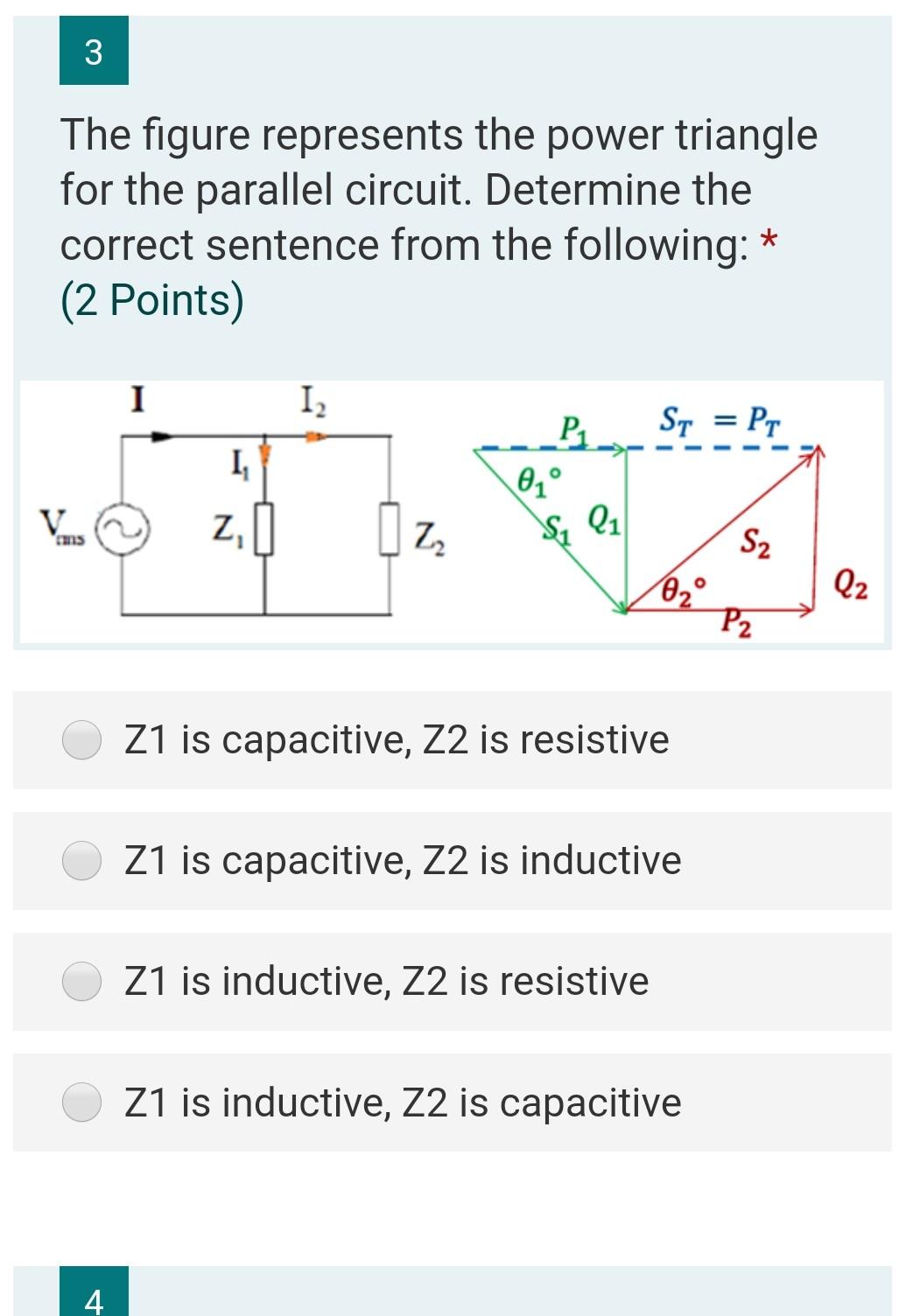 Solved 3 The figure represents the power triangle for the | Chegg.com