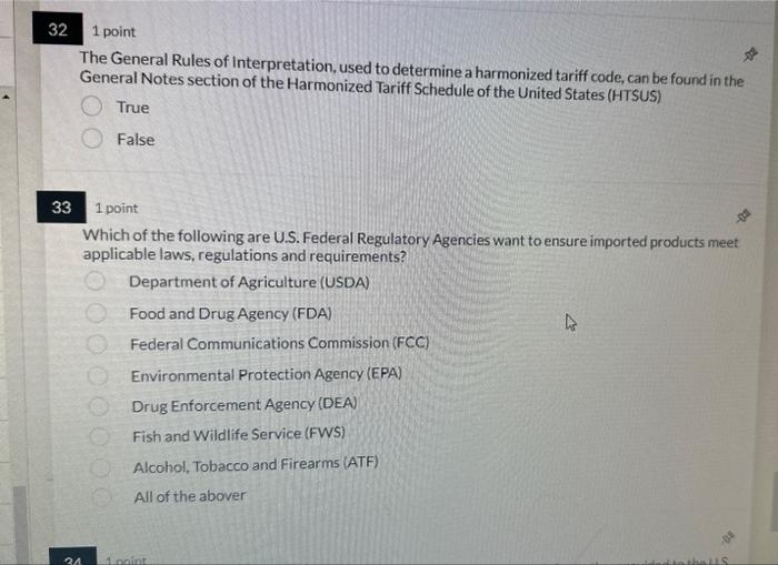 Solved 1 point The General Rules of Interpretation, used to | Chegg.com