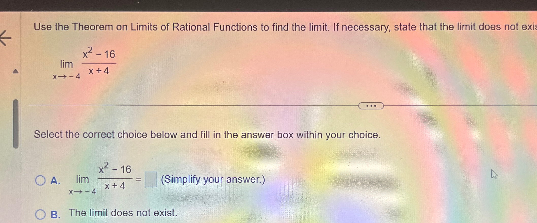 Solved Use the Theorem on Limits of Rational Functions to | Chegg.com