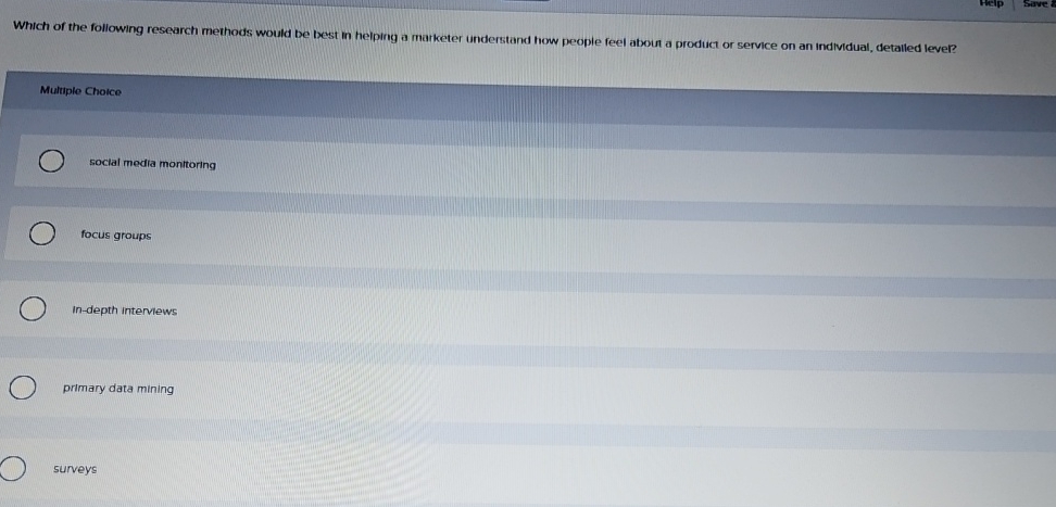 Solved Which of the following research methods would be best | Chegg.com