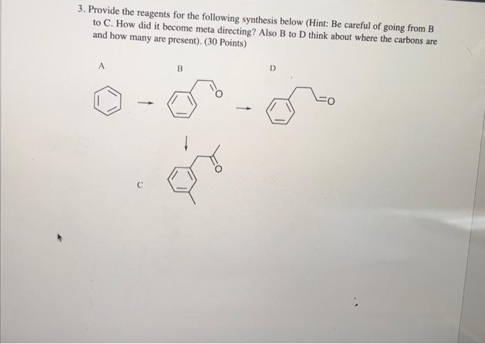 Solved 1. Identify the reagents needed for the following | Chegg.com