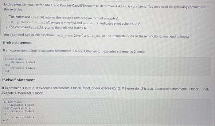 The matrix B is ... and the pivcol is ... (give a | Chegg.com