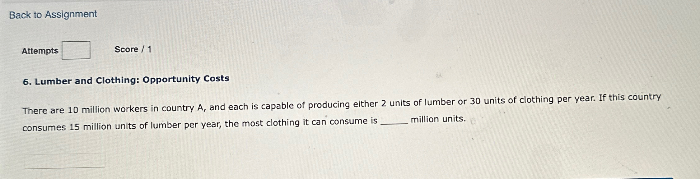 Solved Back to AssignmentAttempts ﻿Score / 16. ﻿Lumber and | Chegg.com