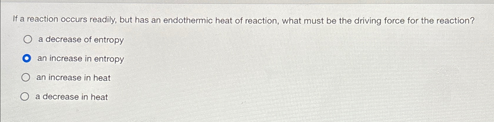 If a reaction occurs readily, but has an endothermic | Chegg.com