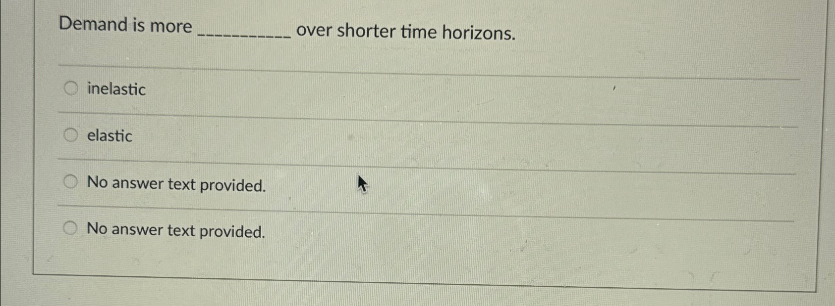 Solved Demand is moreover shorter time | Chegg.com