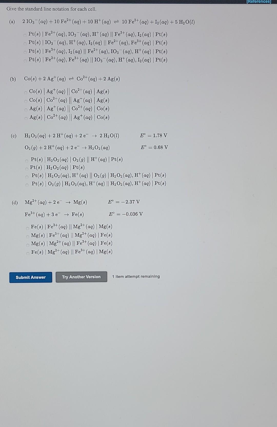 Solved (References) Give the standard line notation for each | Chegg.com