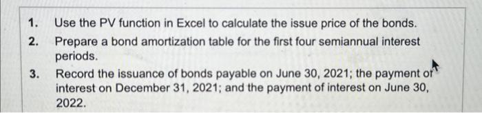 Solved 1 Use The Pv Function In Excel To Calculate The