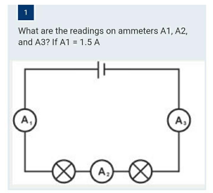 Solved 1 What are the readings on ammeters A1, A2, and A3? | Chegg.com