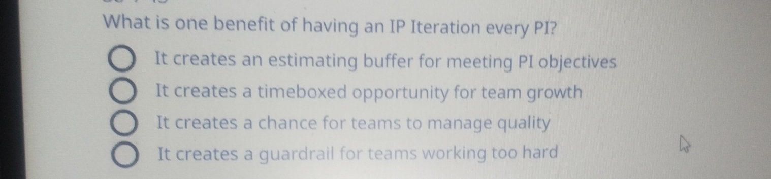 Solved What is one benefit of having an IP Iteration every | Chegg.com