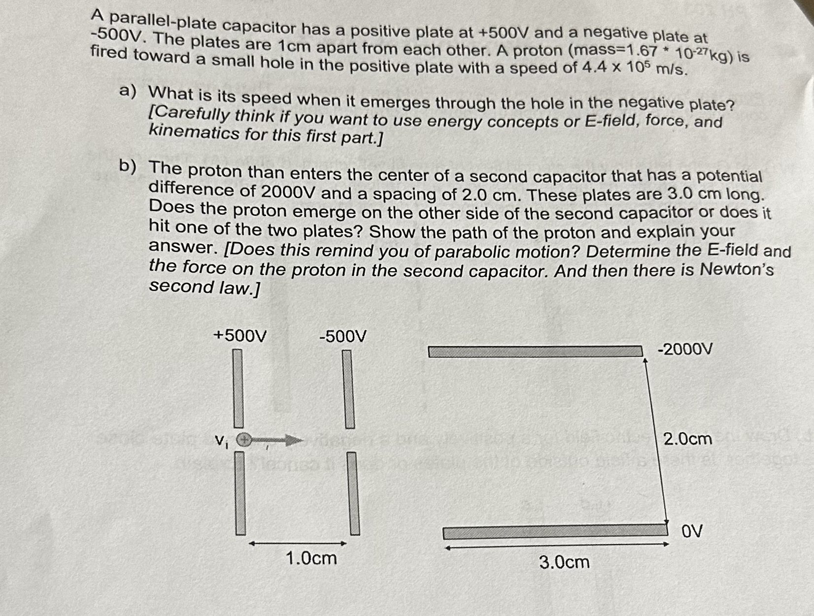 Solved A parallel-plate capacitor has a positive plate at | Chegg.com