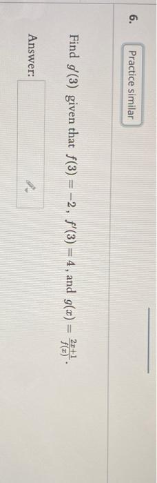 Solved 6. Practice similar Find d(3) given that f(3) = -2, | Chegg.com Solved 6. Practice similar Find d(3) given that f(3) = -2, | Chegg.com