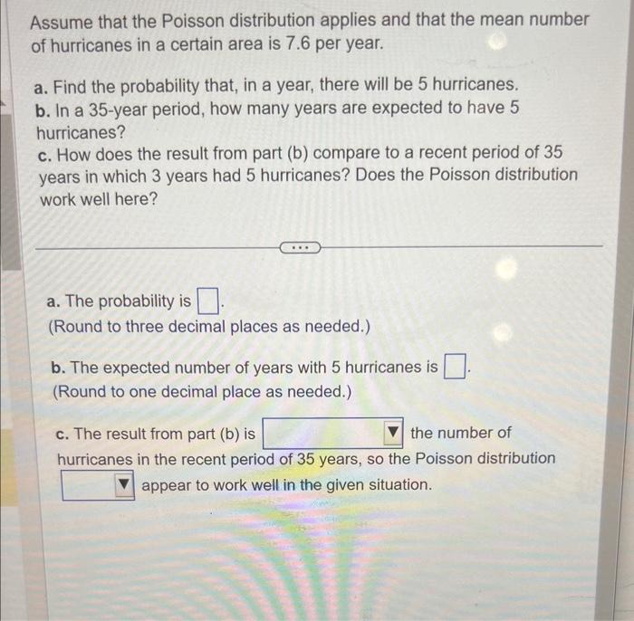 Solved Assume that the Poisson distribution applies and that | Chegg.com