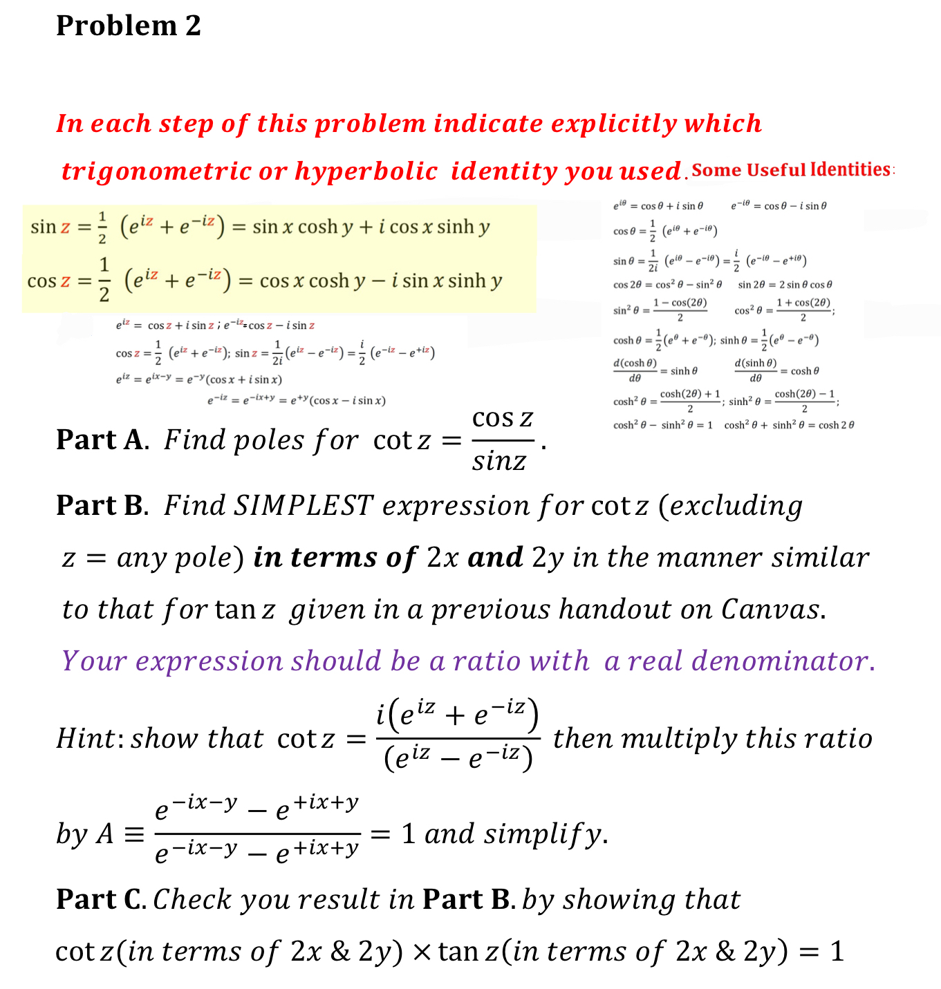 Solved Problem 2In each step of this problem indicate | Chegg.com