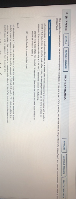 Solved 13 8 17 Points Details Previous Answers Sercp10