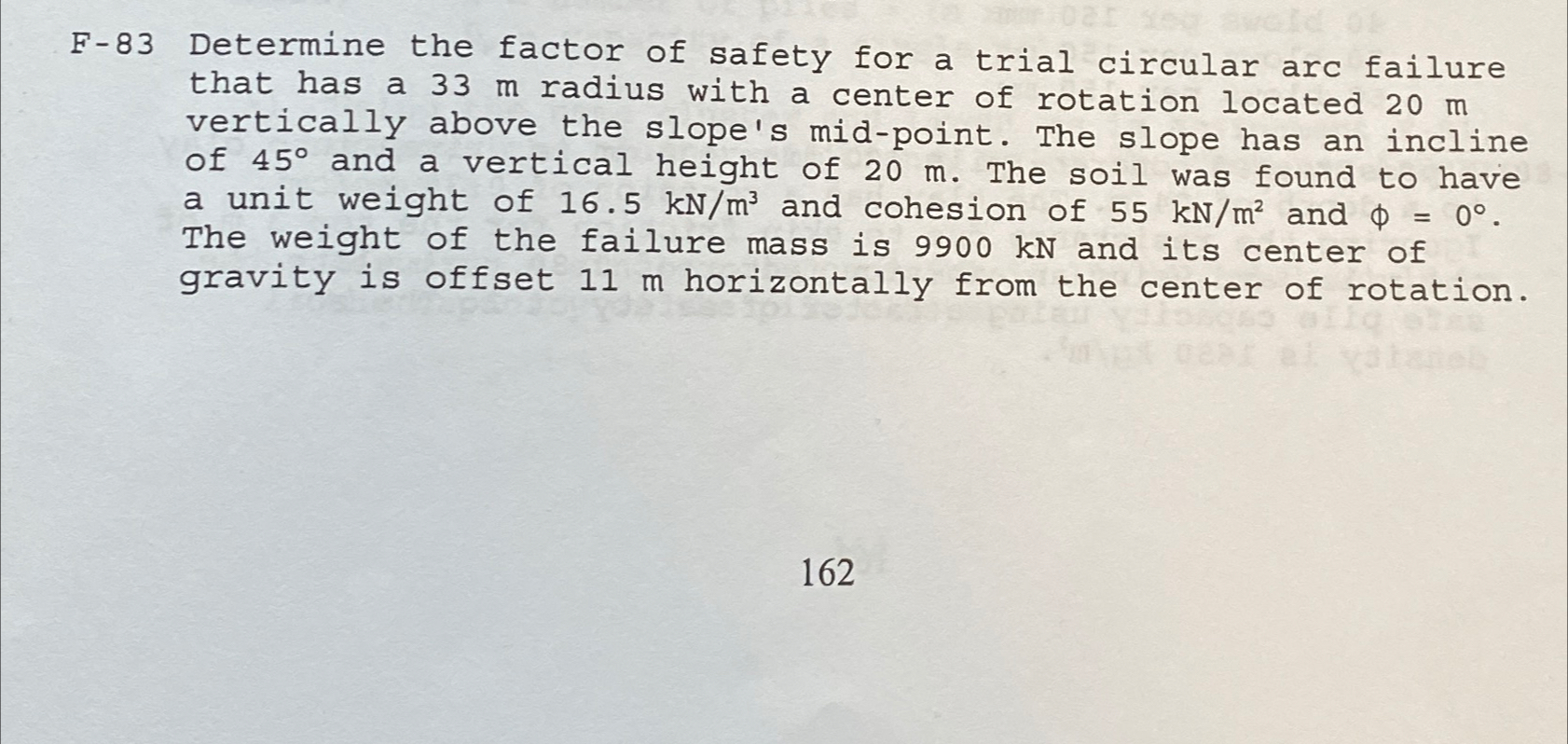 Solved F-83 ﻿Determine the factor of safety for a trial | Chegg.com