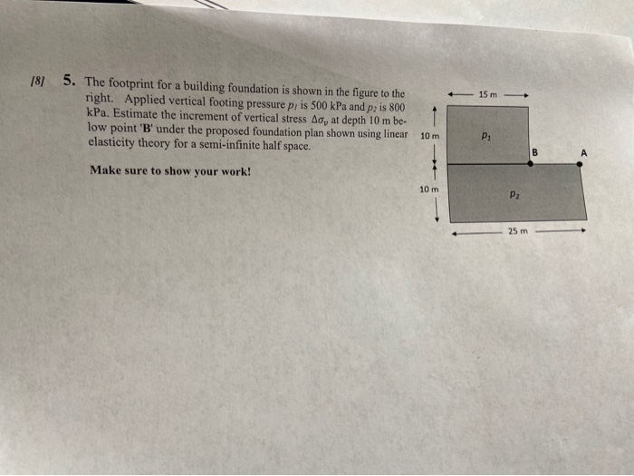 Solved 15 m 181 5. The footprint for a building foundation | Chegg.com