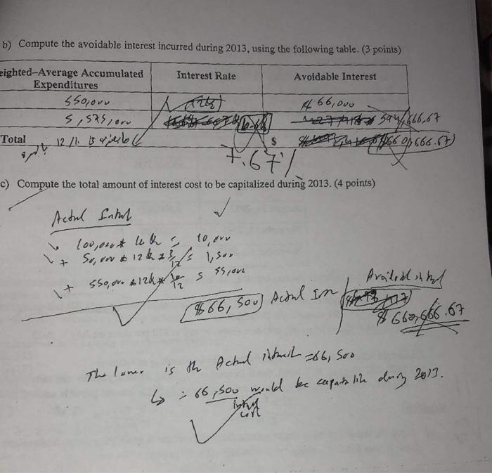 Solved b) Compute the avoidable interest incurred during | Chegg.com