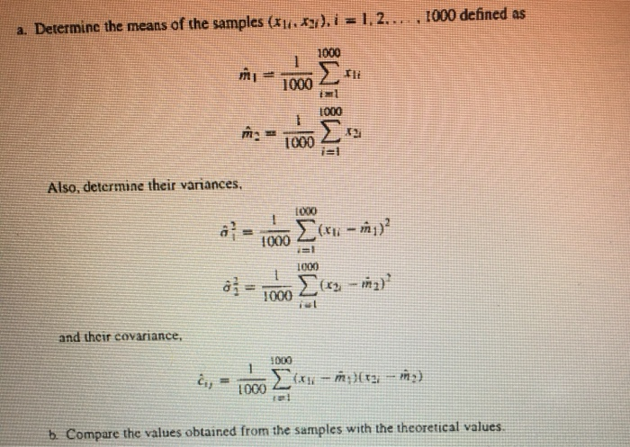 Solved 2.7 Generate 1000 pairs of Gaussian random numbers | Chegg.com