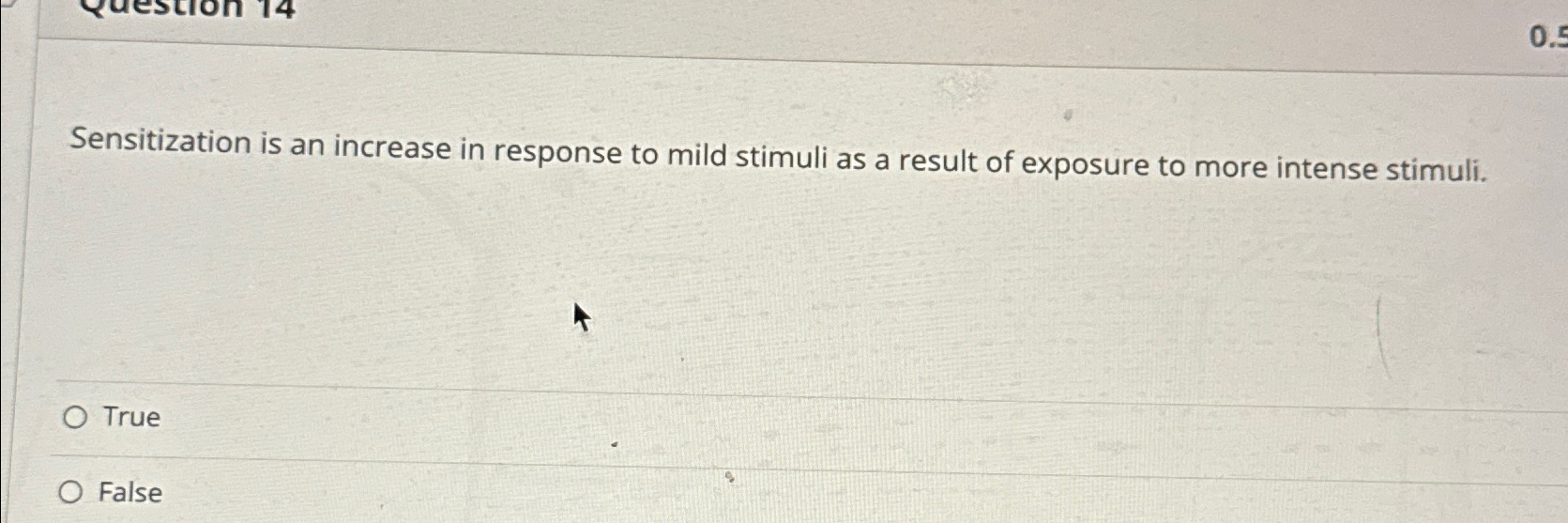 Solved Sensitization is an increase in response to mild | Chegg.com