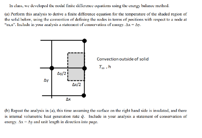 Solved In class, we developed the nodal finite difference | Chegg.com