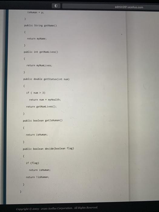 Solved public class PlayableCharacter private String myName; | Chegg.com