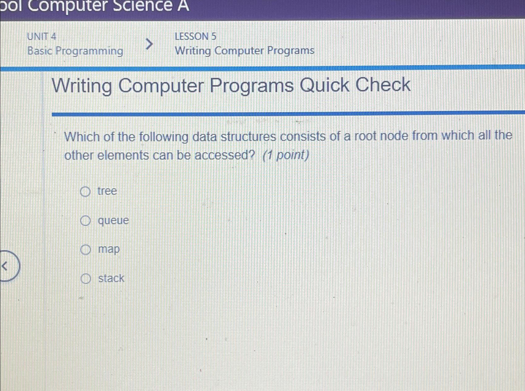 Solved UNIT 4LESSON 5Basic ProgrammingWriting Computer | Chegg.com