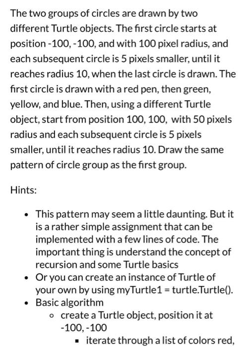 Solved The two groups of circles are drawn by two different | Chegg.com