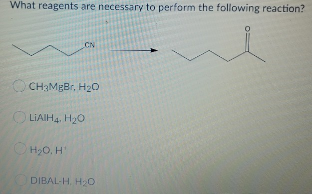 Solved What reagents are necessary to perform the following | Chegg.com