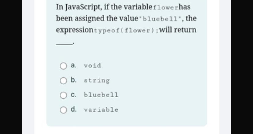 Solved In JavaScript, if the variablef lowerhas been | Chegg.com