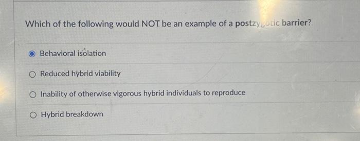 Solved Which of the following would NOT be an example of a | Chegg.com