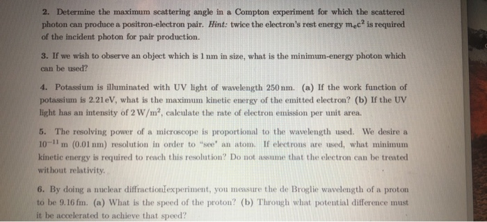 Solved 2. Determine the maximum scattering angle in a | Chegg.com