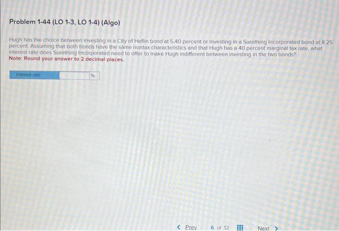 Solved Hugh has the choice between investing in a City of | Chegg.com