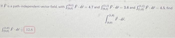 Solved If F is a path-independent vector field, with | Chegg.com