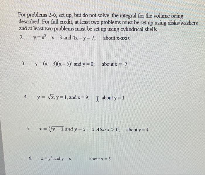 Solved set up integrals for the volume being described find | Chegg.com
