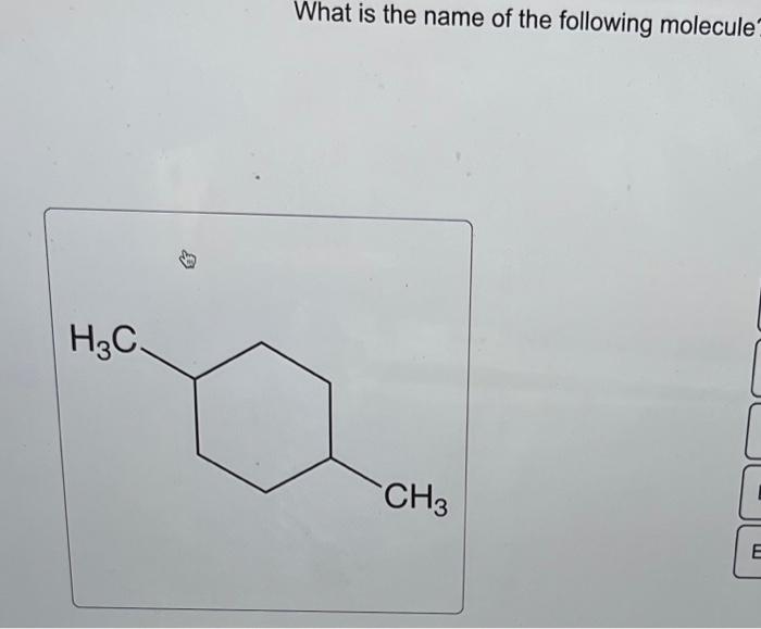 Solved What is the name of the following molecule | Chegg.com