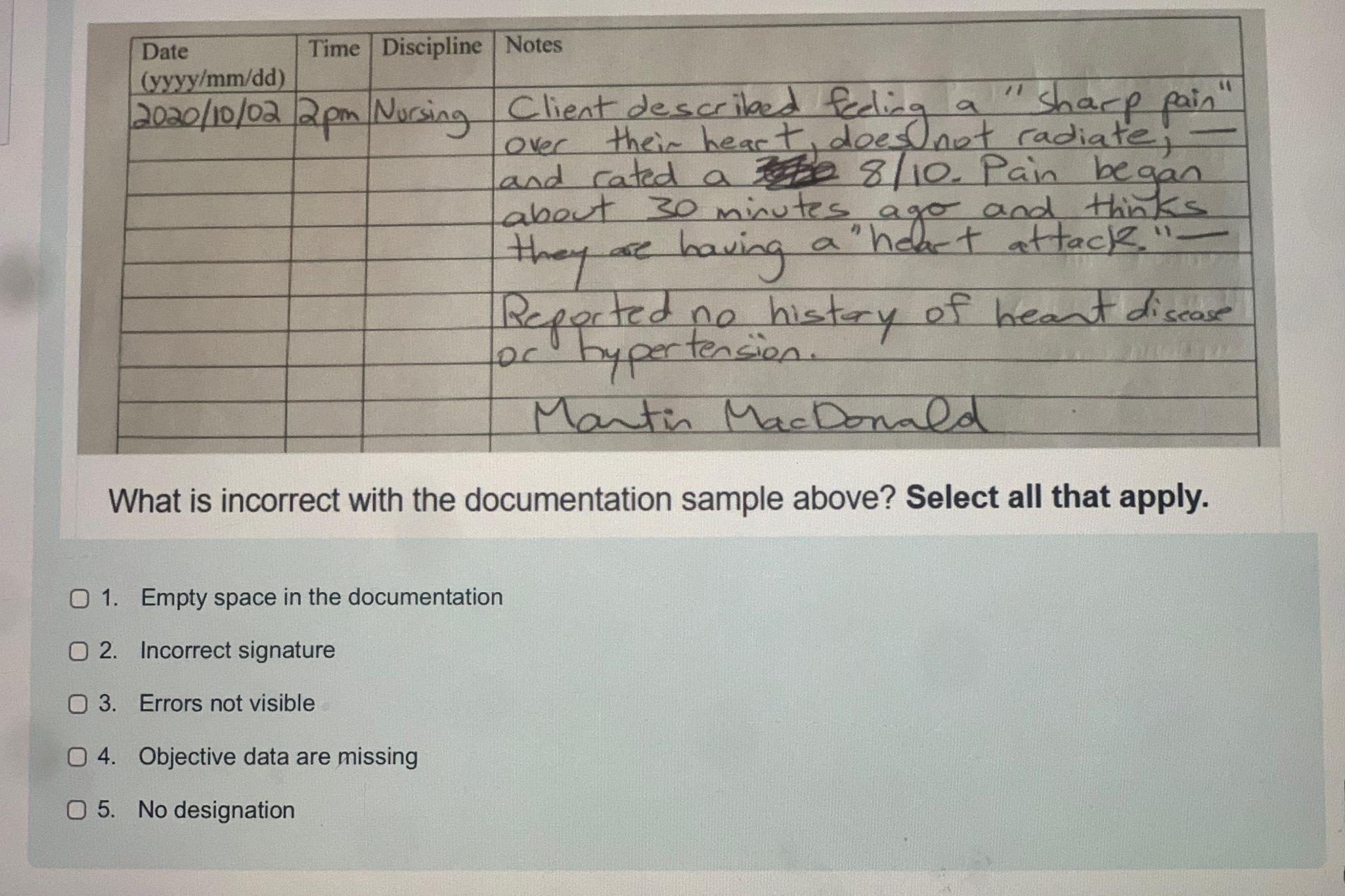 Solved What Is Incorrect With The Documentation Sample