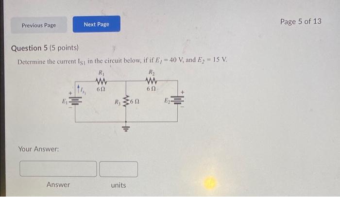 Solved For the circuit below, determine the mesh current I1 | Chegg.com