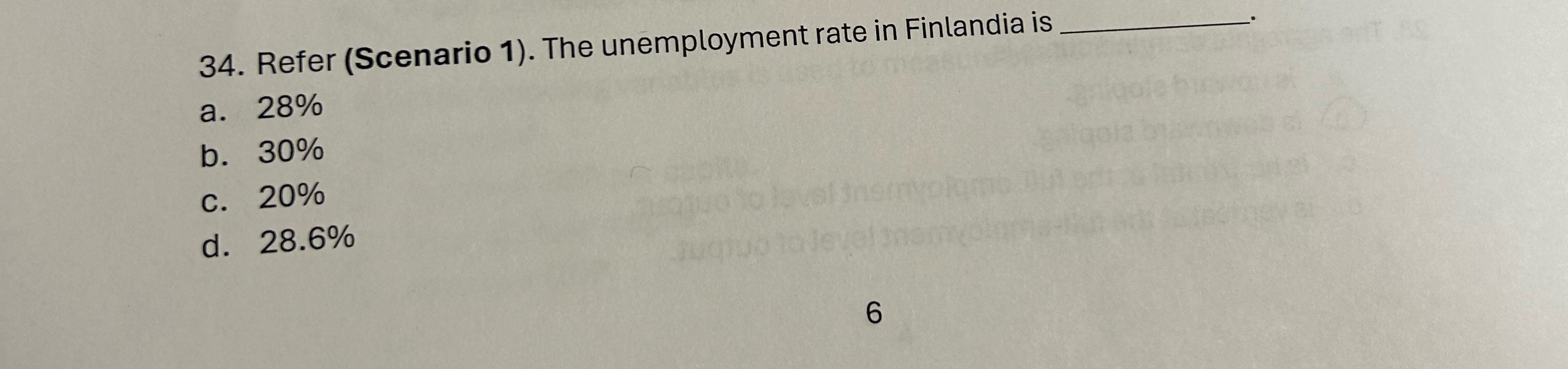 Solved Refer (Scenario 1). ﻿The unemployment rate in | Chegg.com