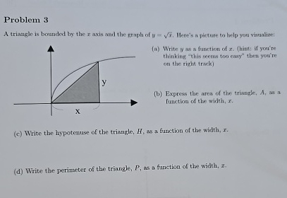 Solved Problem 3A triangle is bounded by the x ﻿axis and the | Chegg.com