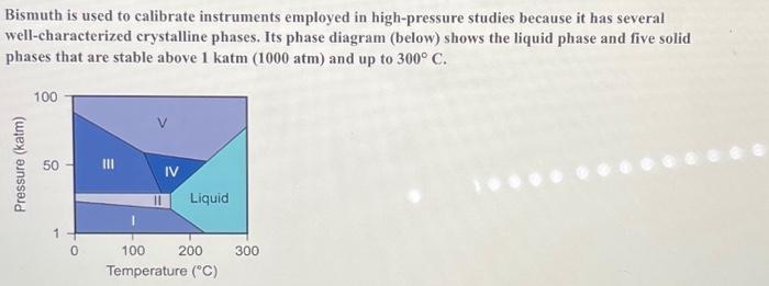 Solved Bismuth is used to calibrate instruments employed in | Chegg.com