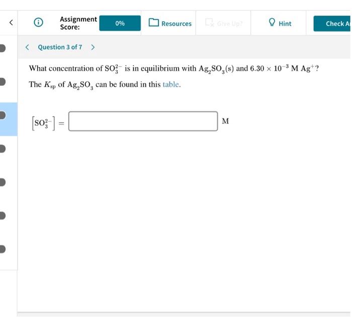 Solved Assignment Score: 0% Resources Hint Check A