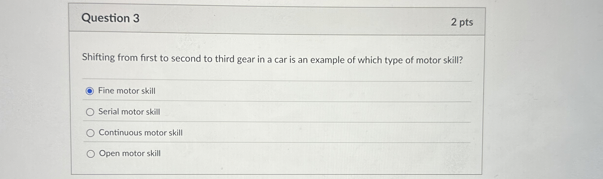 Solved Question 3Shifting from first to second to third gear | Chegg.com