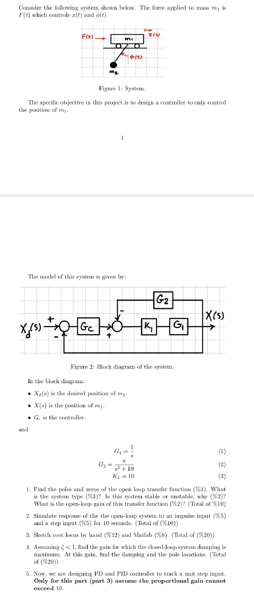 Consider the following system shown below. The force | Chegg.com